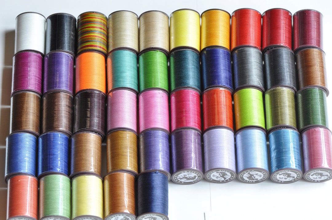 Round Waxed Polyester Thread Leather Craft Hand Sewing Essential Width ...