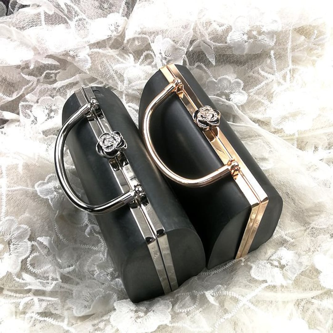 5 Pieces 18x15cm（7“x6") Box Purse Frame Clutch Bag With Handle Glue-in ...