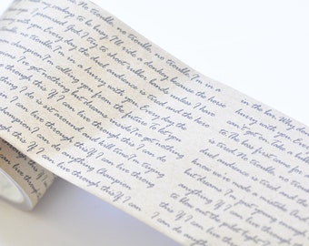 Retro Letter Washi Tape Wide Masking Tape 35mm Wide X 3M - Etsy