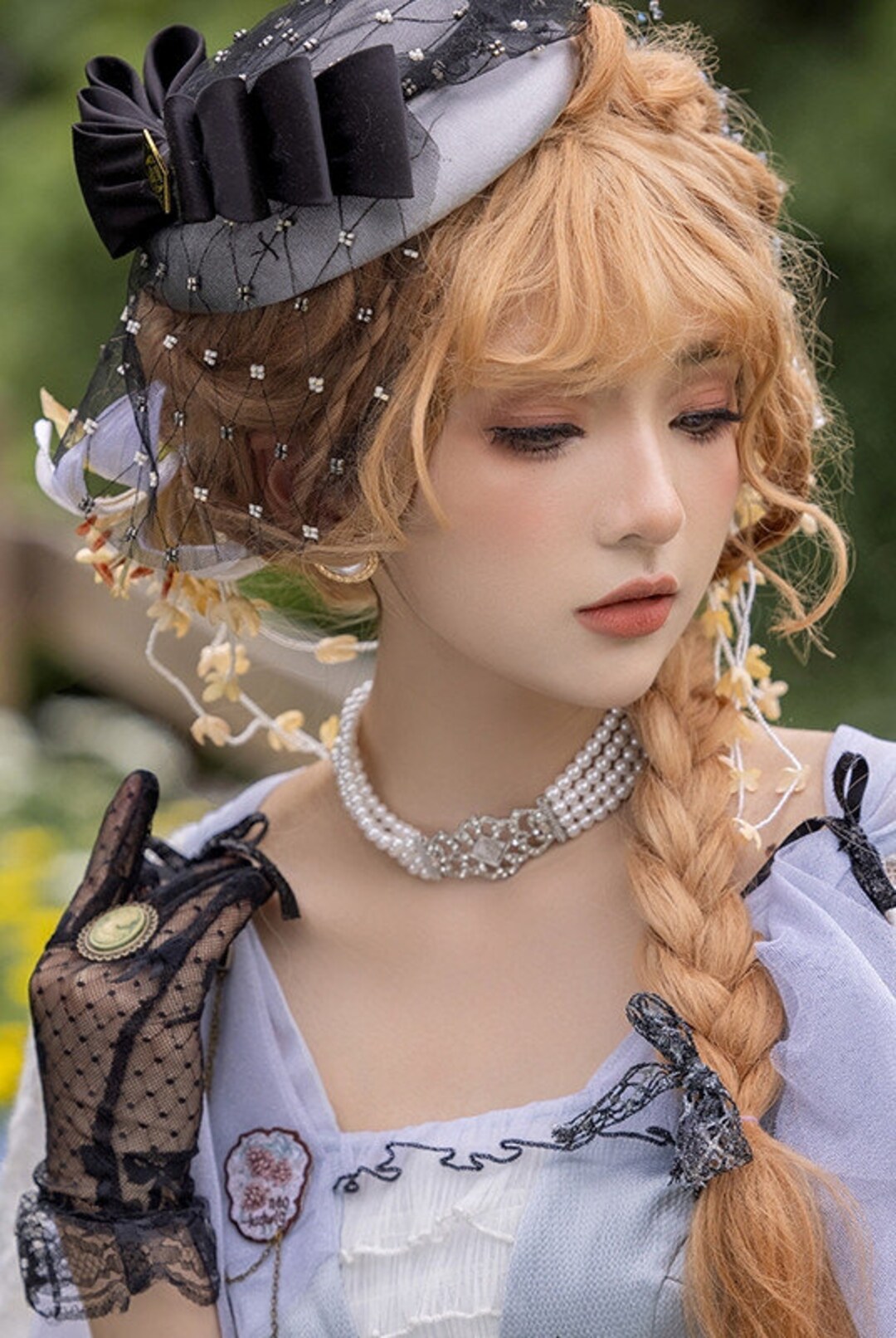 Gothic Lolita Fashion Handmade Headdress Bowknot Deco Mini Hat - Etsy