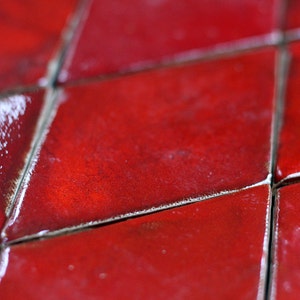 10 Pieces Pack Rhombus Tile Red - Etsy