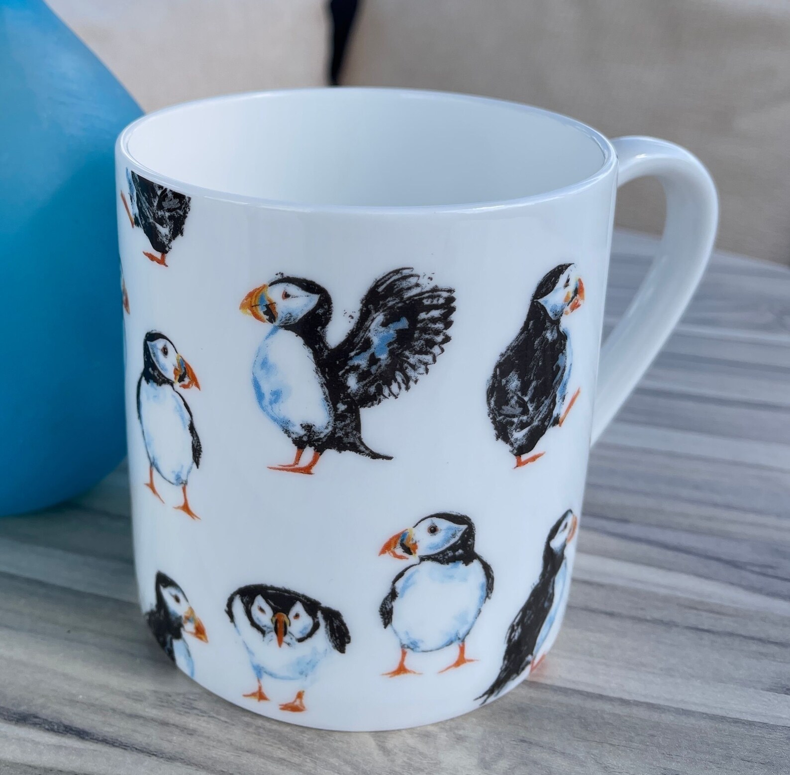 1 Pint Fine Bone China Large Mug Puffin Cockapoo And/or Cat - Etsy UK