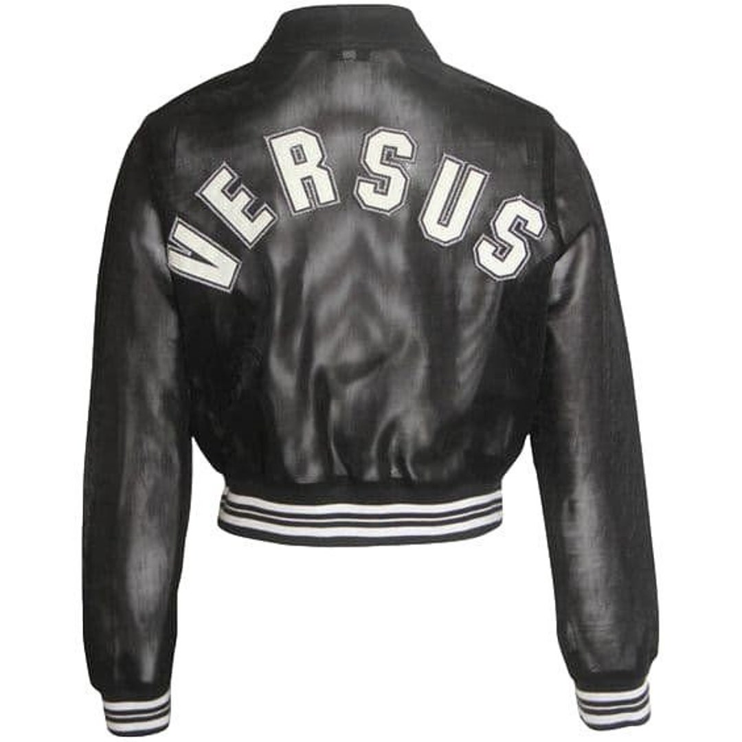 VERSUS Gianni Versace Chaqueta bomber negra de 1995 - Etsy España