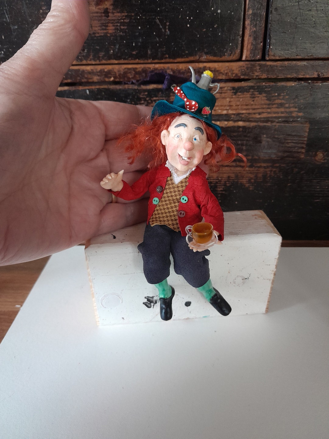 12th Scale Hand Sculpted Mad Hatter Hand Sculpted by Kastlekelm ...