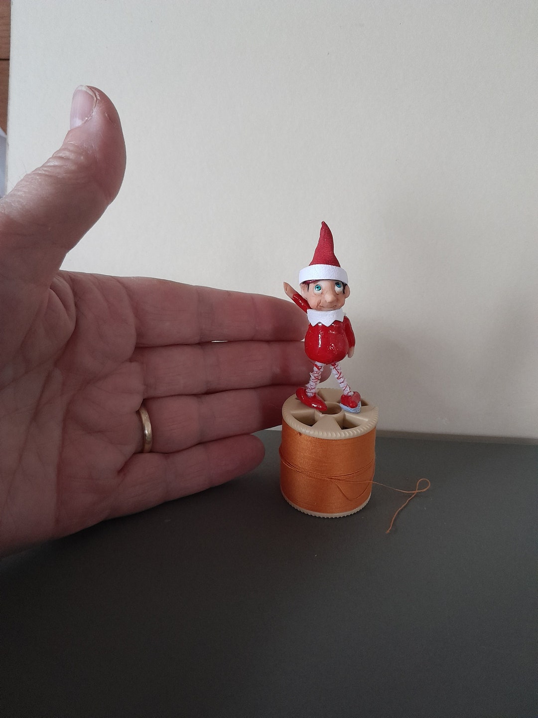 Waving Elf Hand Sculpted by Kastlekelm Miniatures - Etsy
