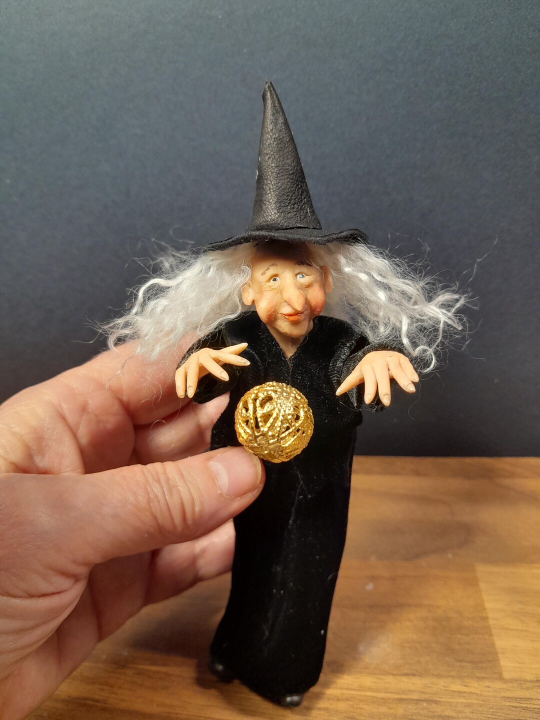 12th Scale Hand Sculpted Magical Witch With 'floating ' Orb by ...