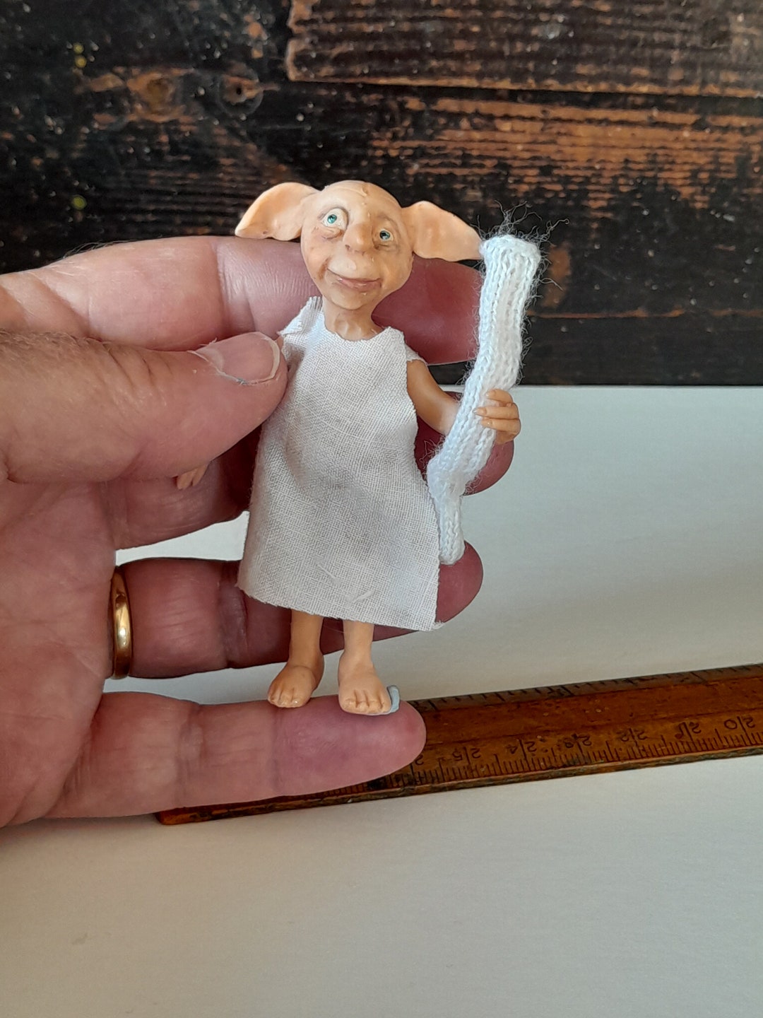 Hand Sculpted Dobby Holding a Knitted Sock. Sculpted by Kastlekelm ...