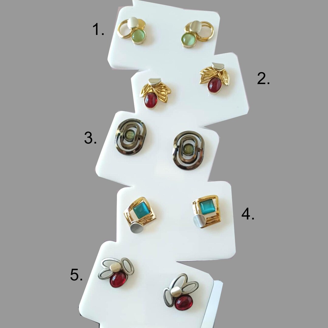 One Pair of Christophe POLY Stud Earrings - Larger Size - Five Styles ...