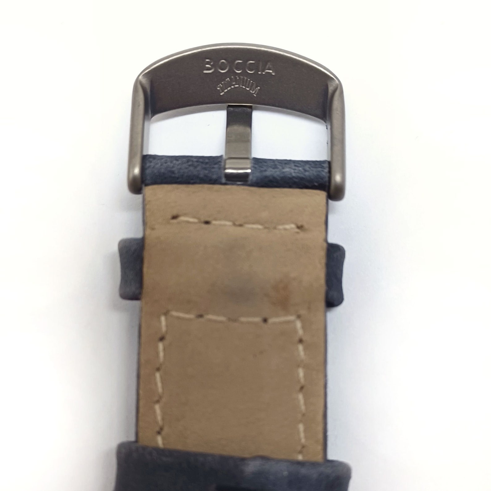 Vintage BOCCIA T2 Titanium Watch With Grey Face and Dark Blue-grey ...