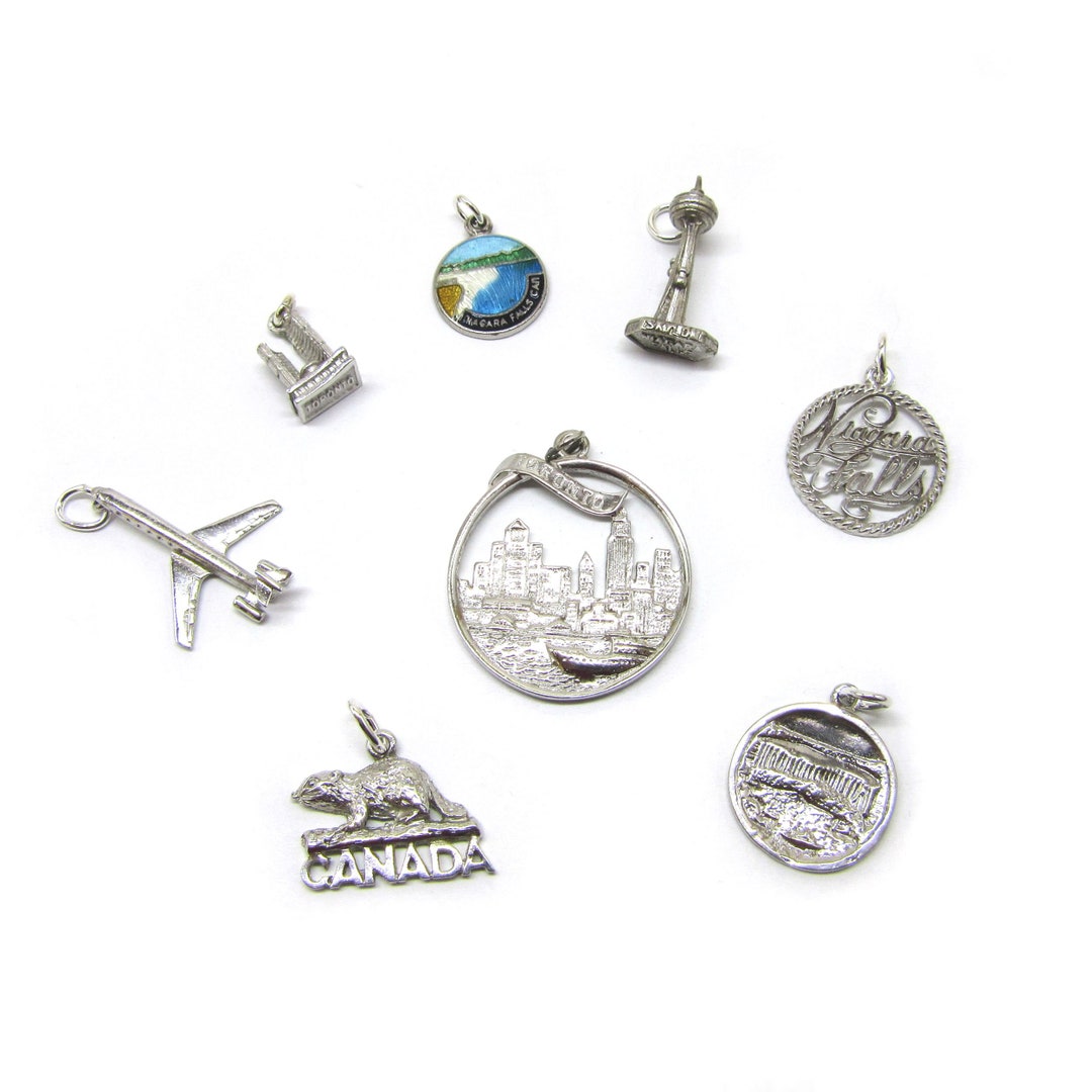 Vintage Sterling Silver 925 Niagara Falls and Toronto Canada Themed ...