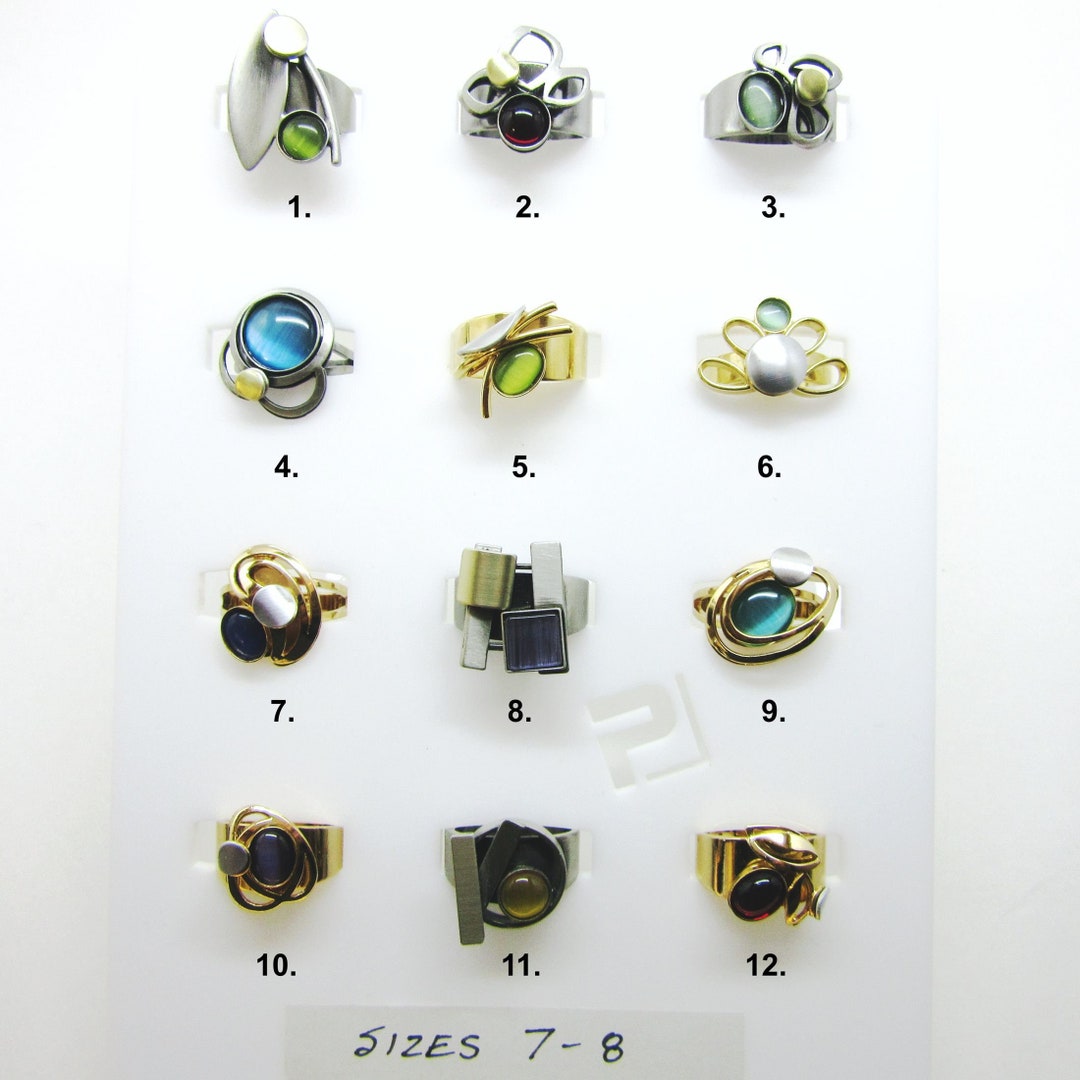 NEW DESIGNS! Handmade Christophe POLY Rings - Medium Sizes (12 Styles ...