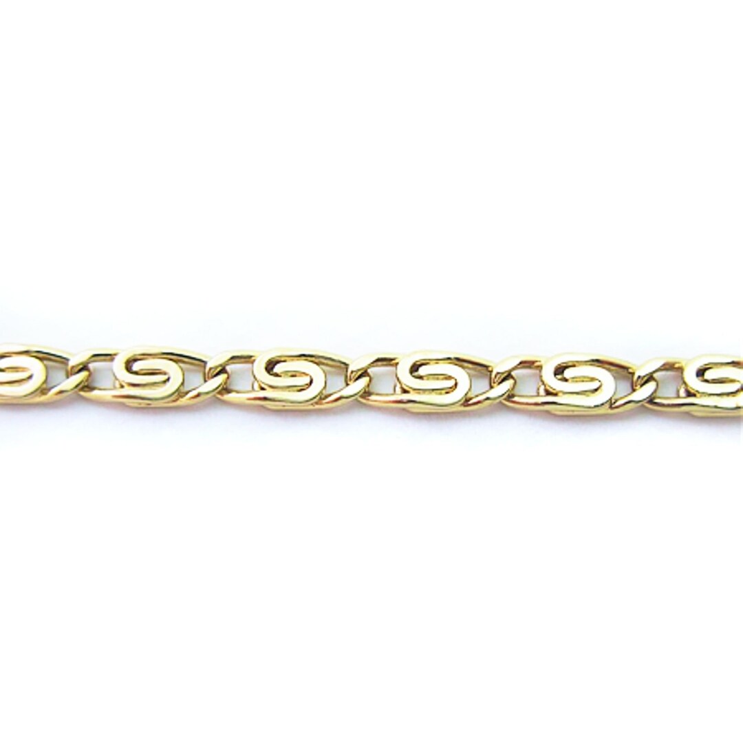 Small Scroll Chain - 18kt Gold Layered - Custom Made Length - Etsy