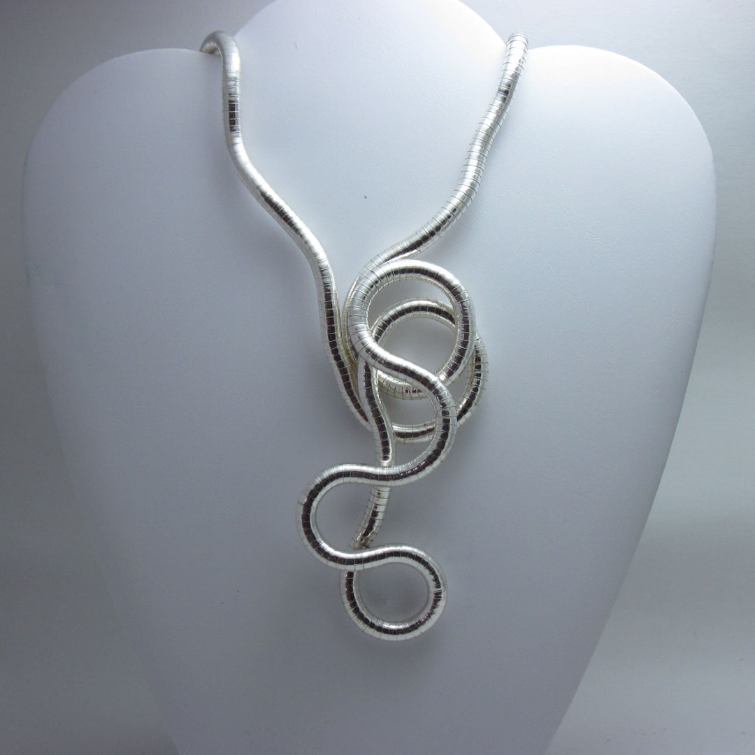 Handmade 5mm Moldable Bendable 34" Snake Necklace/bracelet - Silver - Etsy