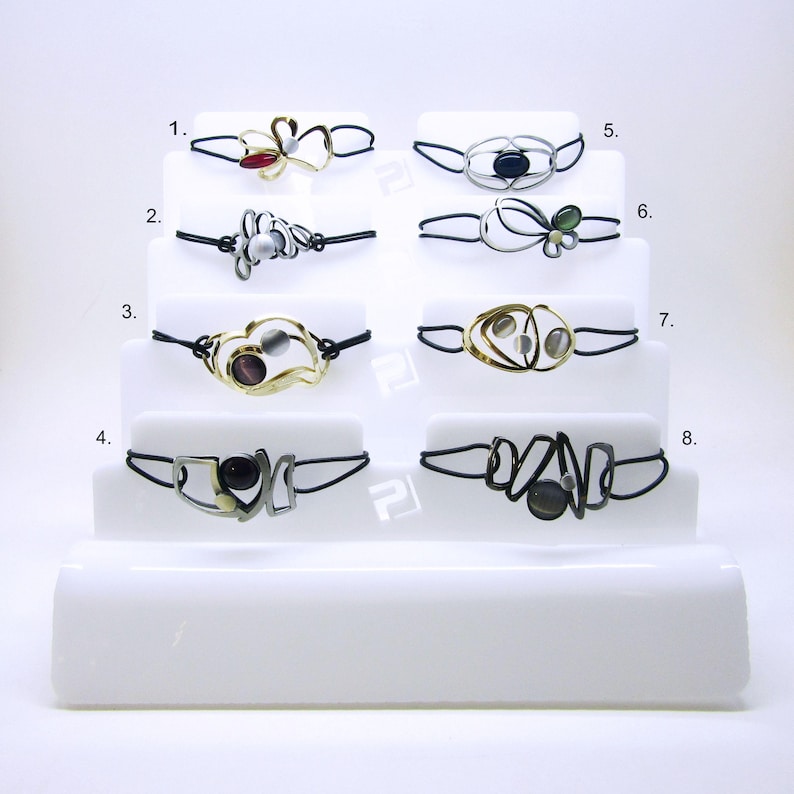 Christophe POLY Adjustable Leather/black Cord Bracelet With Magnetic ...