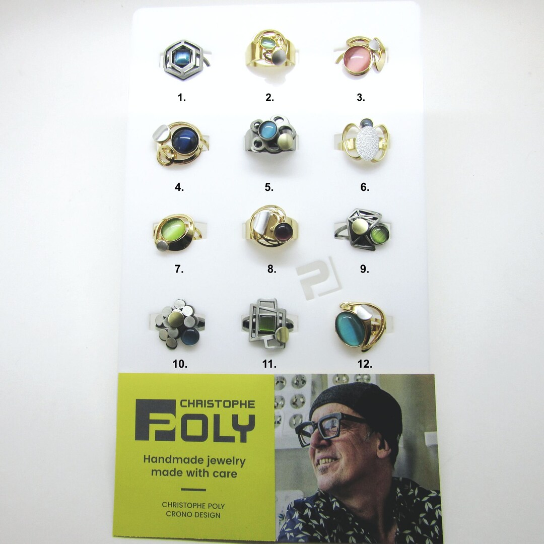 NEW DESIGNS! Handmade Christophe POLY Rings - Larger Sizes (12 Styles ...