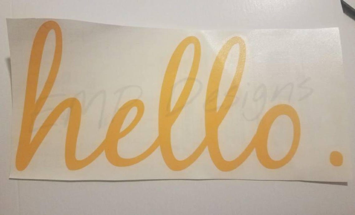 Hello Vinyl Decal Door Decor Hello Door Decal Front Door | Etsy