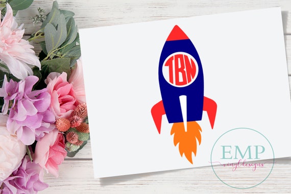 Rocket Decal Rocket Name Decal Monogram Decal Space Decal | Etsy