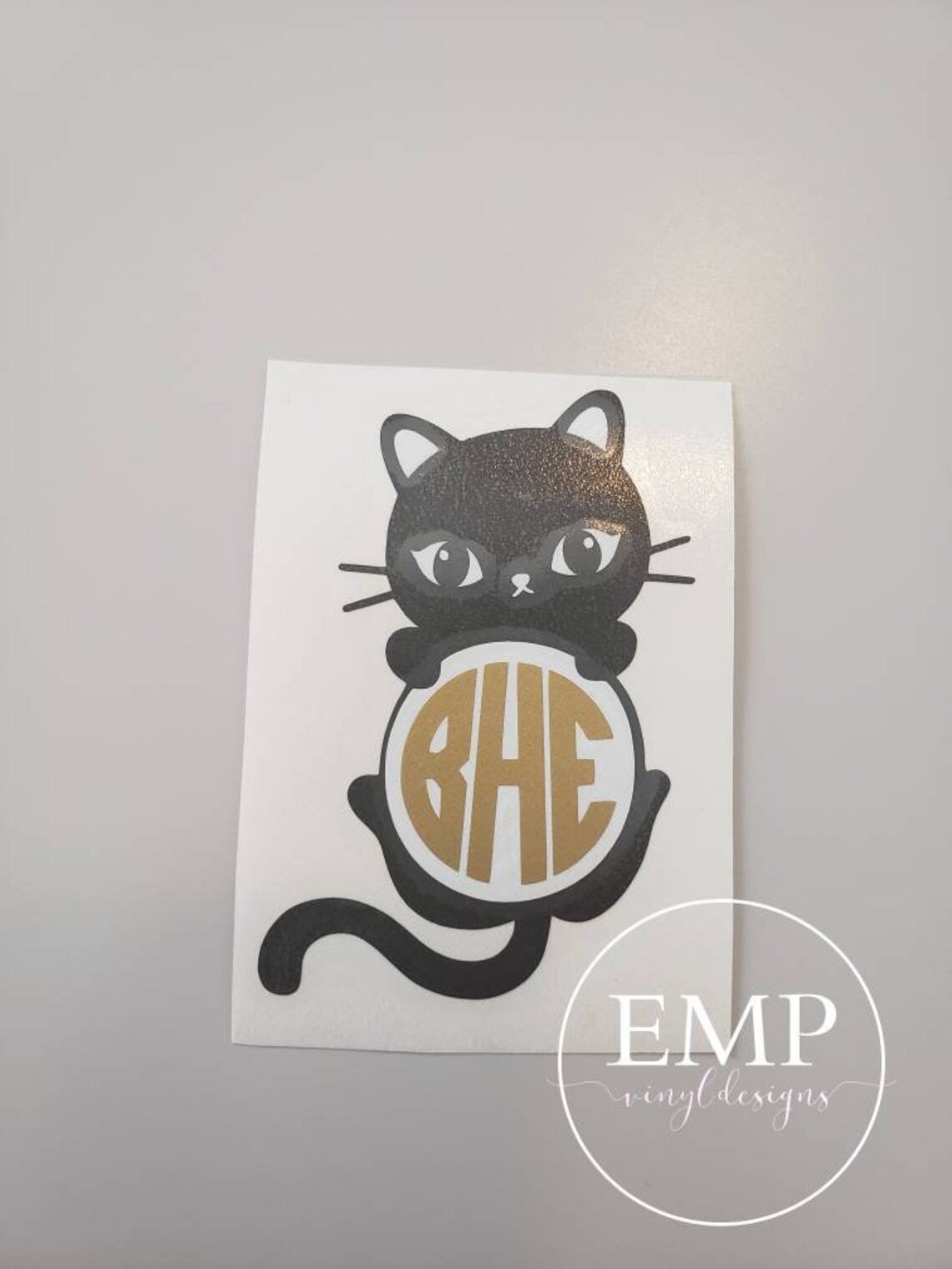 Cat Decal Cat Monogram Decal Cat Car Decal Personalized - Etsy