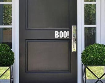 Boo Front Door Decal // Halloween Decor // Halloween Decal // - Etsy