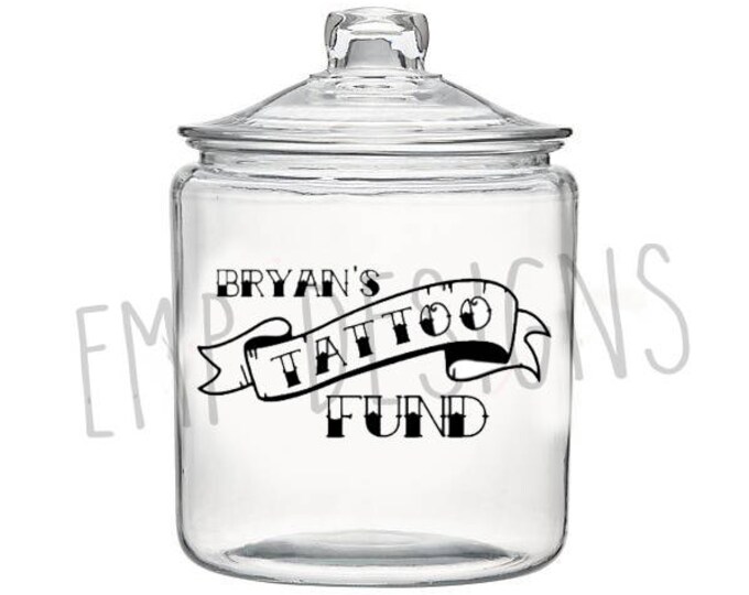 Tattoo Fund Jar Decal Tattoo Decal Jar Decal Piggy Bank - Etsy