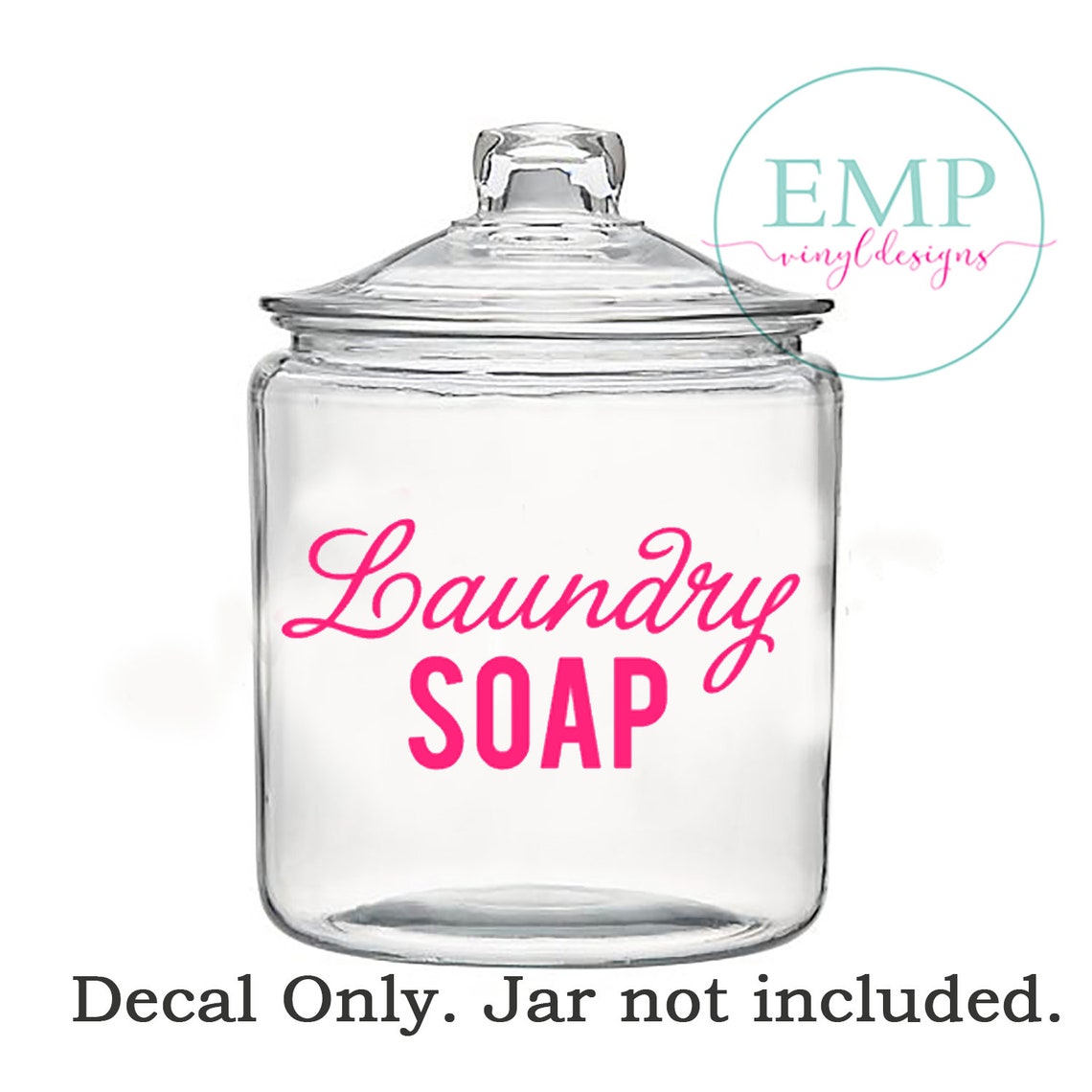 Laundry Soap Jar Decal Laundry Vinyl Decal Laundry Room | Etsy