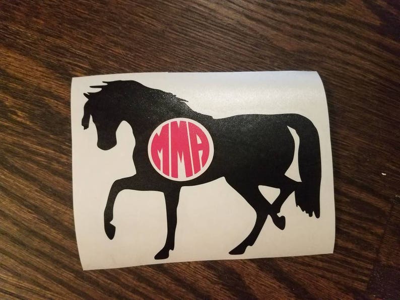 Horse Monogram Decal - Horse Monogram - Horse Car Decal - Horse Decal ...