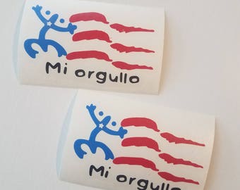 Puerto Rico Decal Puerto Rican Flag Decal Boricua De Corazon - Etsy