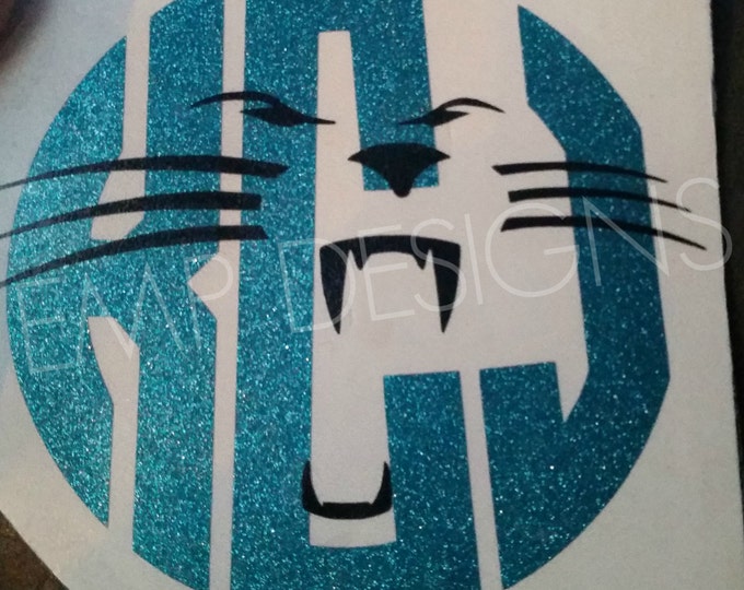 Cheerleader Vinyl Decal Megaphone Monogram Vinyl Decal - Etsy