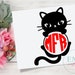 Cat Decal - Cat Monogram Decal - Cat Car Decal - Personalized Monogram ...