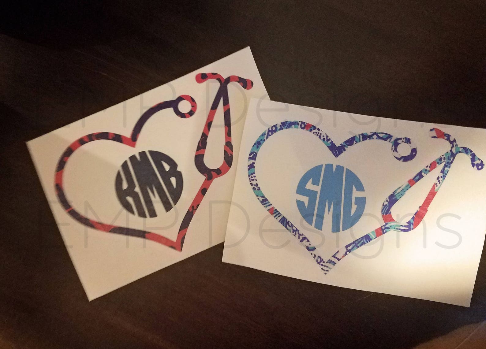 Monogram Stethoscope Decal, Nursing Decal, Nurse Decal, RN Decal ...