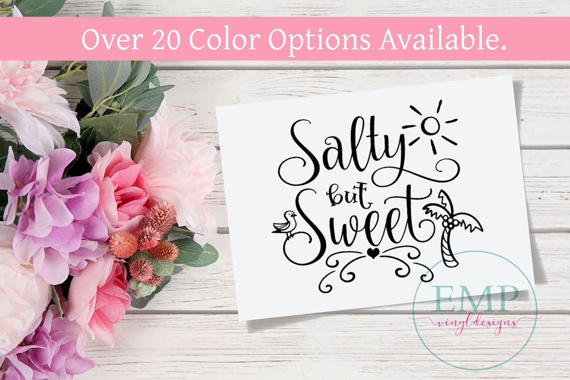 Salty But Sweet Decal Beach Car Decal Sunshine Car Decal | Etsy
