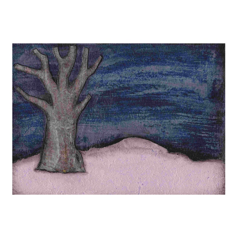 Printable Art Journal Background, Horizontal, Dark and Emotional, Sad ...