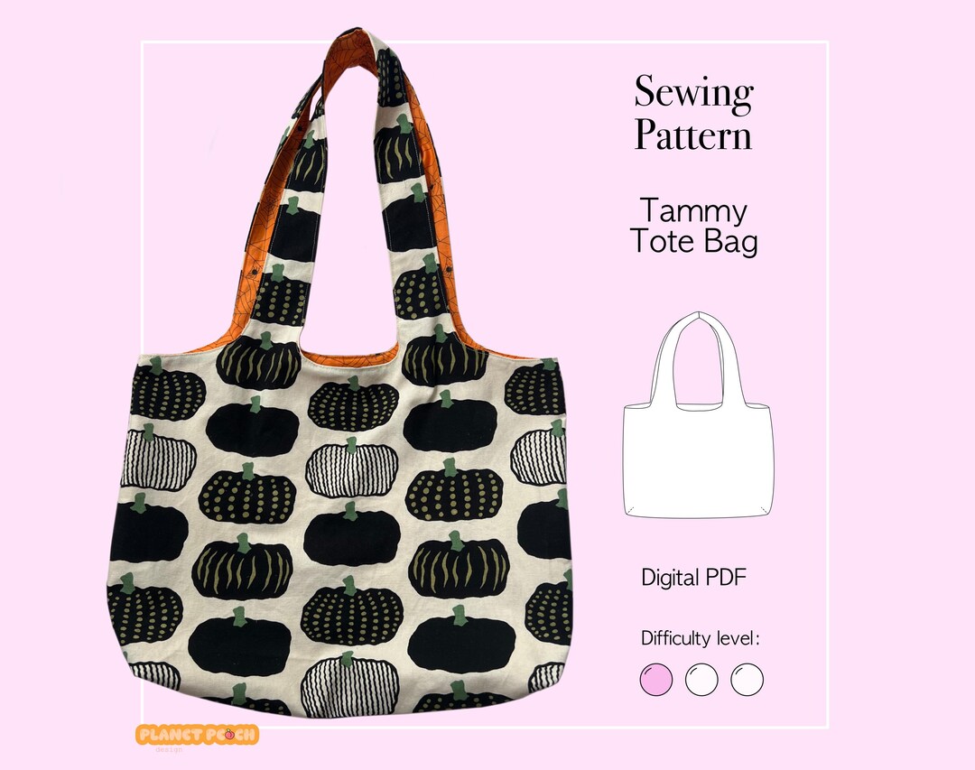 Beginner Tote Bag Sewing Pattern: Customizable DIY Project (PDF Pattern ...