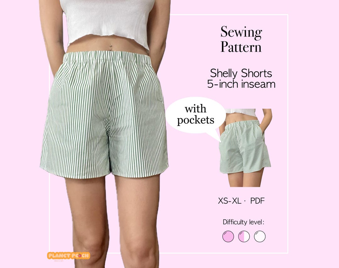 Scandi Boxer Shorts Sewing Pattern PDF Sizes XS-XL | 5 Inch Inseam ...