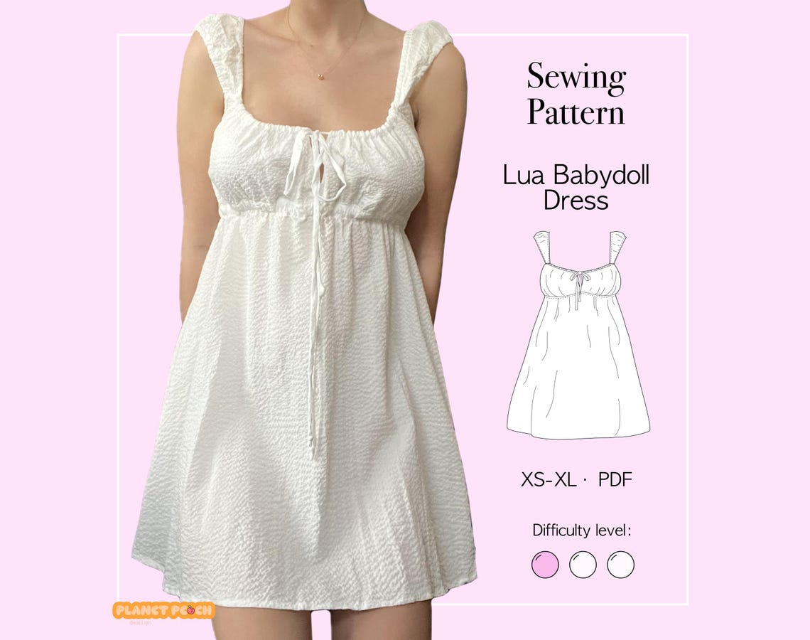 Milkmaid Cottage Dress Sewing Pattern PDF (sizes XS-XL) | Womens Mini ...