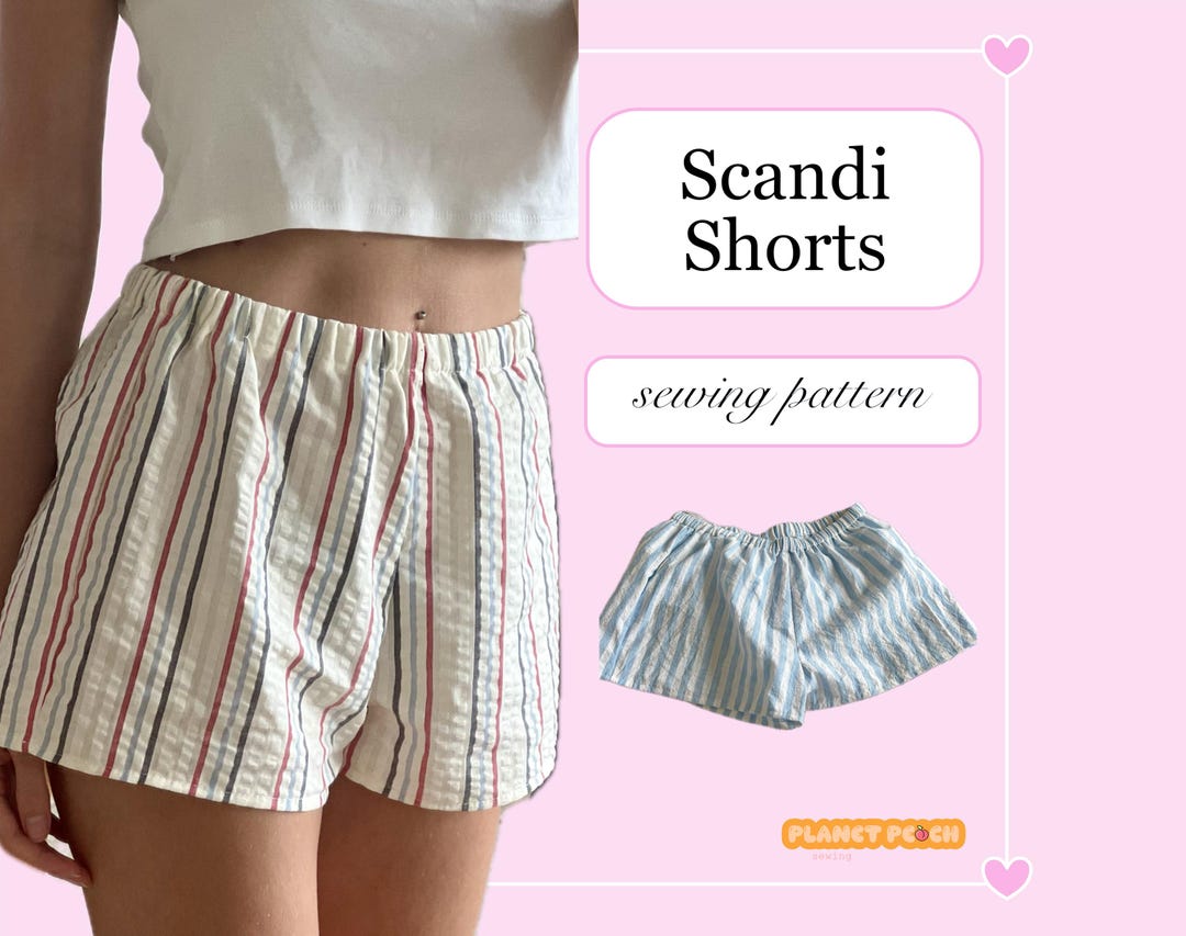 Scandi Boxer Shorts Sewing Pattern PDF Sizes XS-XL | Shorts Sew Pattern ...