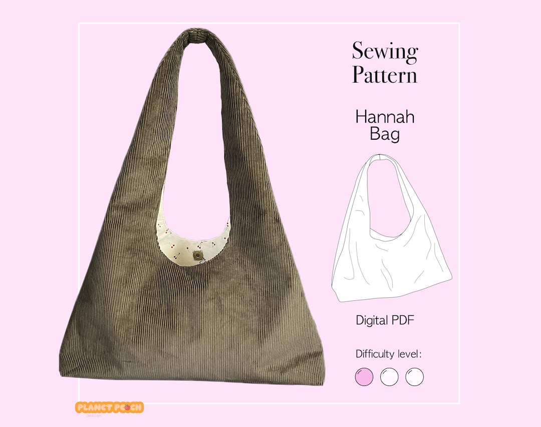 Slouchy Bag Sewing Pattern (PDF Pattern): Sling Simple One Strap ...