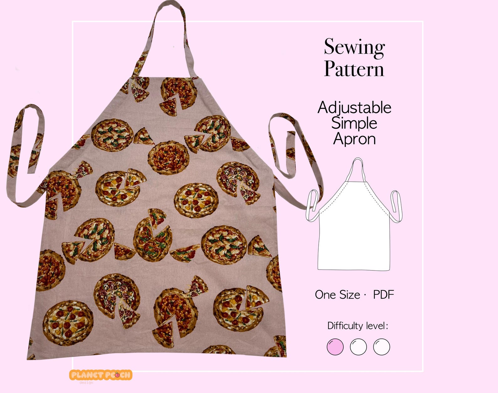 Adjustable Simple Apron Sewing Pattern: Beginner Friendly (PDF Pattern ...