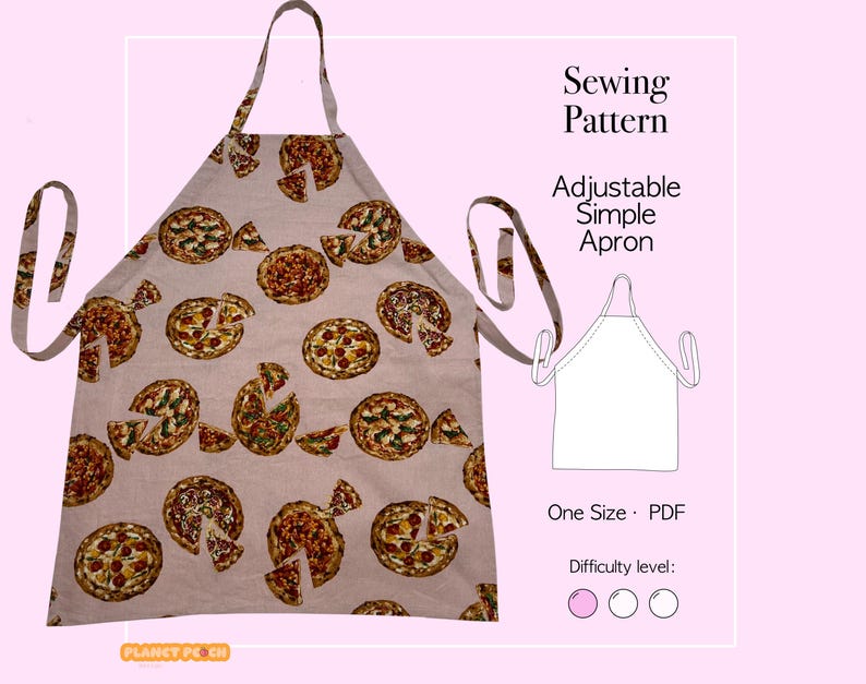 Adjustable Simple Apron Sewing Pattern: Beginner Friendly (PDF Pattern ...