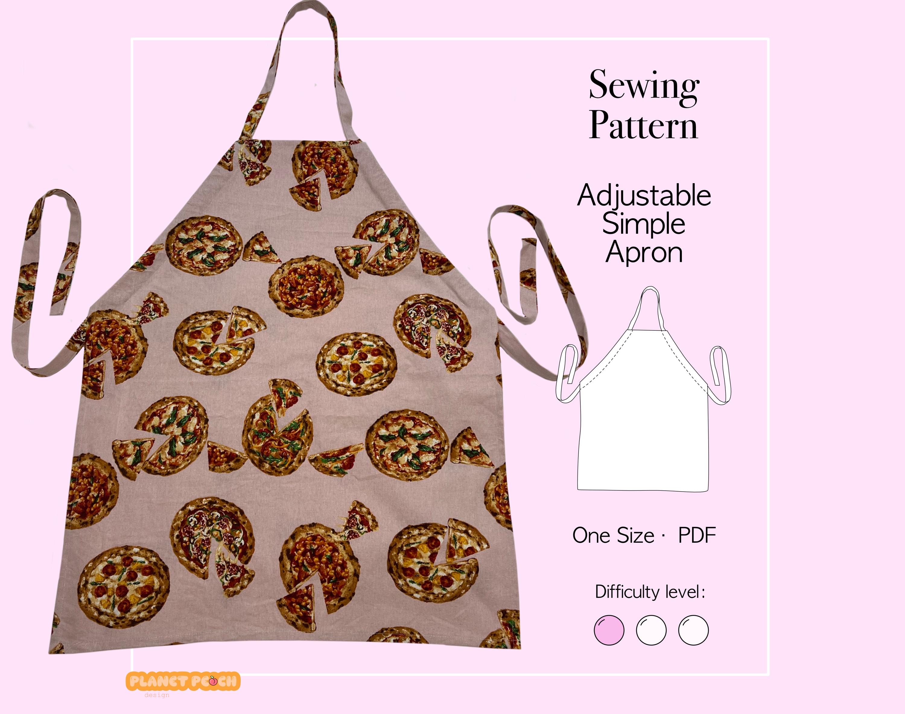 Adjustable Simple Apron Sewing Pattern: Beginner Friendly (PDF Pattern ...