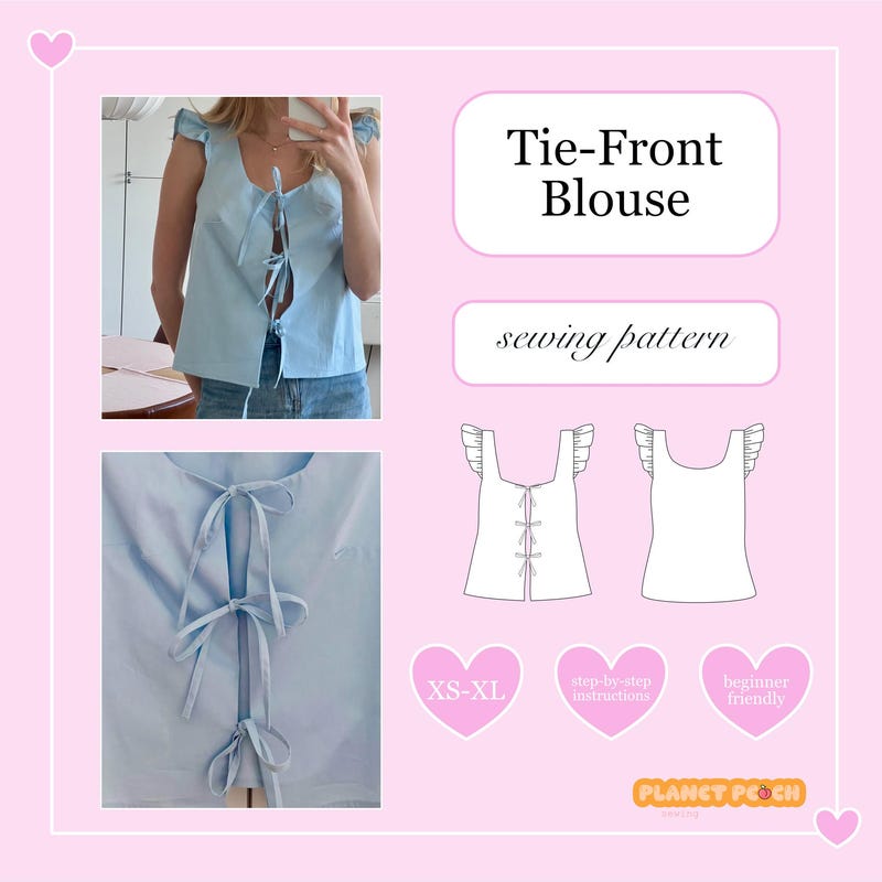 Tie Front Top - Etsy