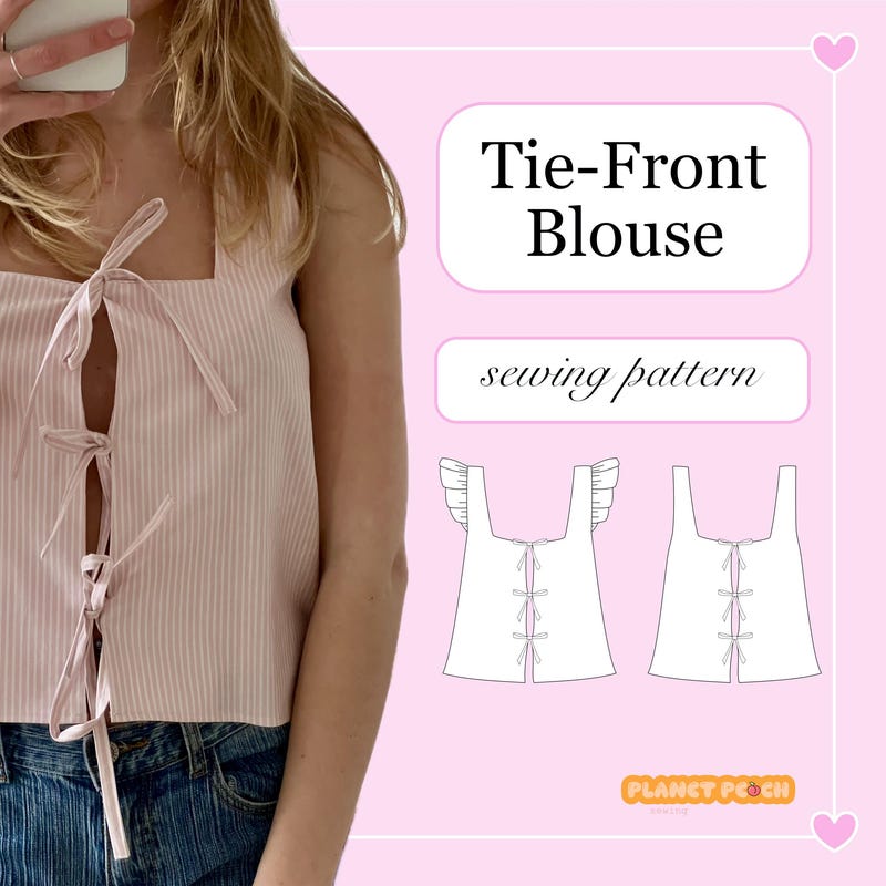 Tie Front Top - Etsy