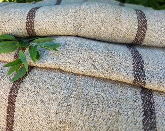 BROWN Hungarian Grain Sack, Rare Antique European Feedsack for Sewing ...