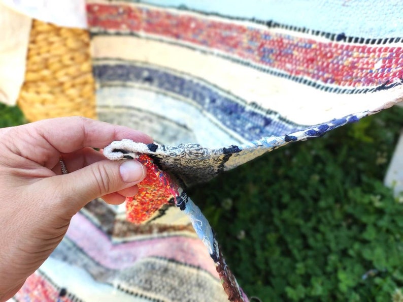 Vintage Handmade Rag Rug Runner Farmhouse Cottage Kitchen - Etsy