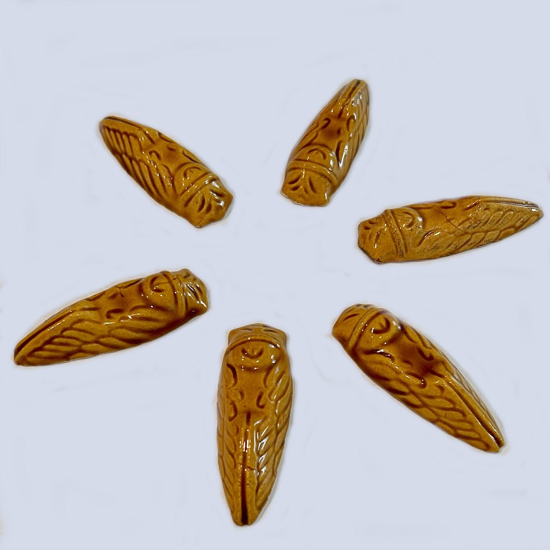 French Ceramic Cicada Knife Rests: Provence La Cigales, Set of 6 - Etsy