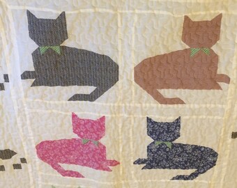 Cat quilt | Etsy