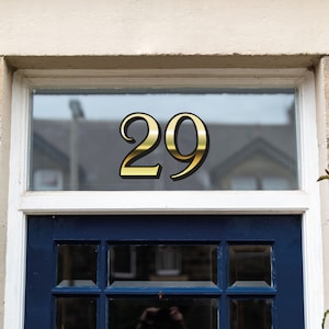 Custom Fanlight Door Number With a Bold Black Shadow, Classic Victorian ...