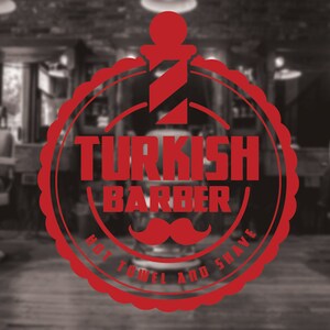 Turkish Barber Shop Decal, Shop Wall Sticker, Traditional Turkish ...
