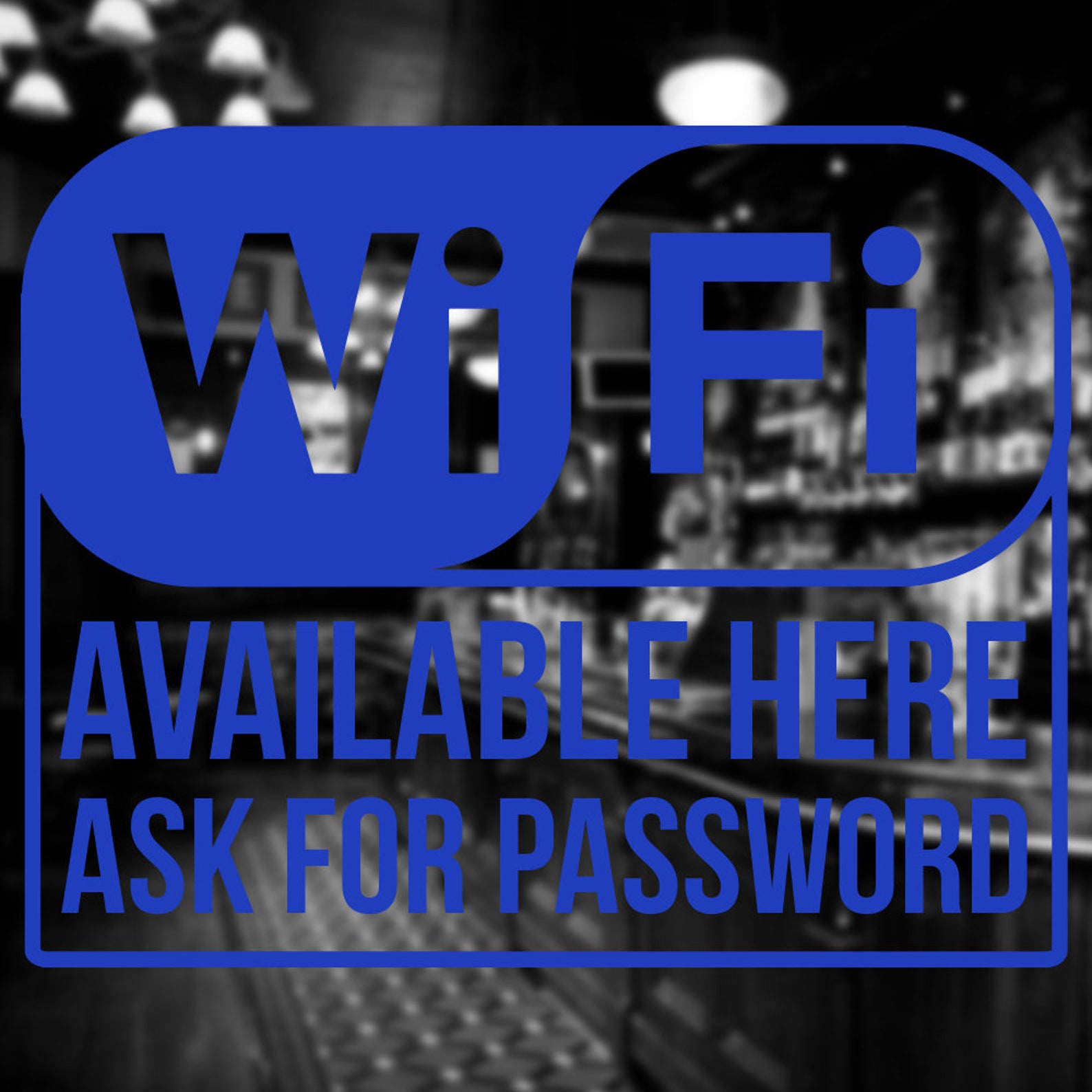 Free Wifi Sticker Decal Ask Staff for Password Free Wifi - Etsy