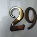 Custom Fanlight Door Number With a Bold Black Shadow, Classic Victorian ...